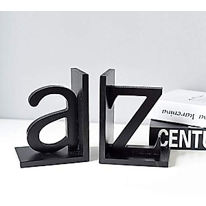 FUYU 1 Pair Creative Letter Wood Bookend Book Stand Home Decoration