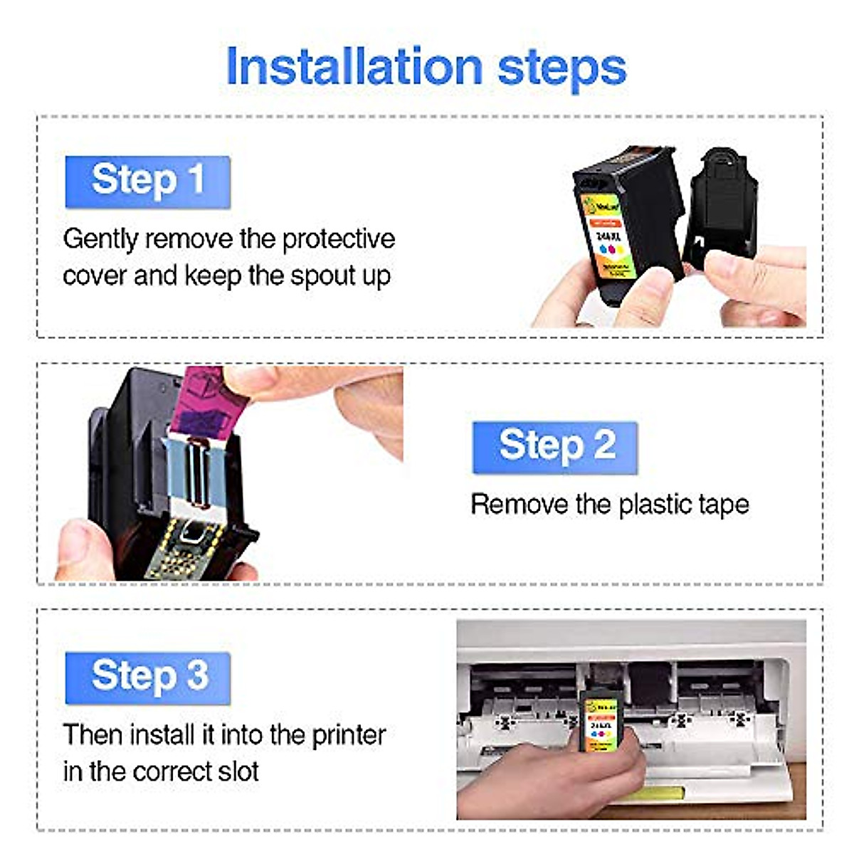 NineLeaf Remanufactured Ink Cartridge Replacement for Canon CL-246XL 246XL CL-244 Compatible with PIXMA MX492 MX490 MG2920 MG2922 MG2420 MG2520 IP2820 Printer (Tri-Color,1 Pack)