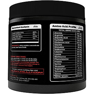 Muscle Bully Protein Supplement for Dogs - Supports Muscle Growth, Size and Recovery. Formulated for Bull Breeds (Pit Bulls, American Bullies, French Bulldogs & Bulldogs) (60 Servings)