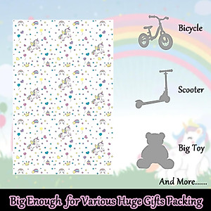 Ymsone Unicorn Gift Bag Extra Large - Unicorn Theme Girl Birthday Gifts Bag Jumbo - Oversized Plastic Bag for Big Present - Huge Wrapping Bag for Giant Gifts (1)