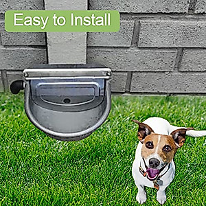 Automatic Waterer Bowl Stainless Steel Drinking Water Bowl Dispenser with Float Valve for Horse Cattle Goat Sheep Dog