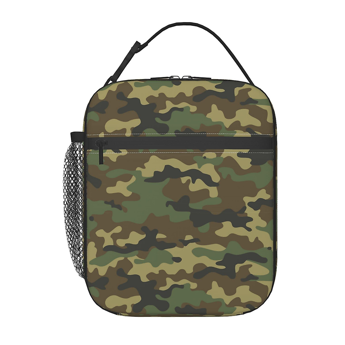 Green Camo Lunch Bags For Men Women Boys Girls Reusable Tote Lunch Bags For Office Work School Picnic Camping Thermal Insulation And Cold Preservation