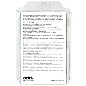 addi Click Interchangeable Knitting Needle Tips Short Rocket Lace Set 3.25 inch (8cm) US 04 (3.5mm)