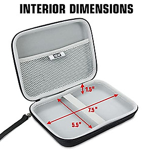 USA GEAR 7.5 Inch Hard Shell Camera Monitor Case - Portable Video Monitor Bag Compatible with Feelworld Monitor, Atomos, SmallHD Focus, Shinobi SDI, Lilliput A7s, and More Video Monitors (Black)