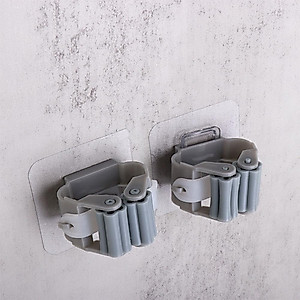 6Pcs Mop and Broom Holder Wall Mount Broom Organizer Mop Storage Rack Laundry Room Home Garden Garage Storage and Organization Rack