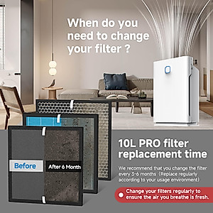 VALZONE AirMax 10L Pro Filter Replacement Kit Compatible with Okaysou Smart Airmax 10L Pro and Aiibot-A300 Air Purifi er,2 Packs