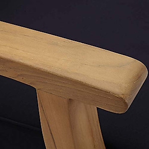 Modway Marina Premium Grade A Teak Wood Outdoor Patio, Loveseat, Natural Navy