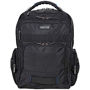 Kenneth Cole REACTION ProTec Travel Laptop Computer Bag, Black Commuter, 17" Backpack
