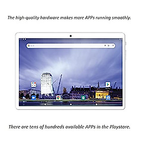 ibowin 10.1Inch 1280x800 IPS Android 10.0OS Tablet PC 2G RAM 32G ROM Quad-core Processor Type C Charge 3G Unlocked SIM 5M Camera Bluetooth (Golden)