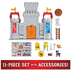 Paw Patrol, Rescue Knights Castle HQ Transforming 11-Piece Playset with Chase and Mini Dragon Draco Action Figures, Kids Toys for Ages 3 and up