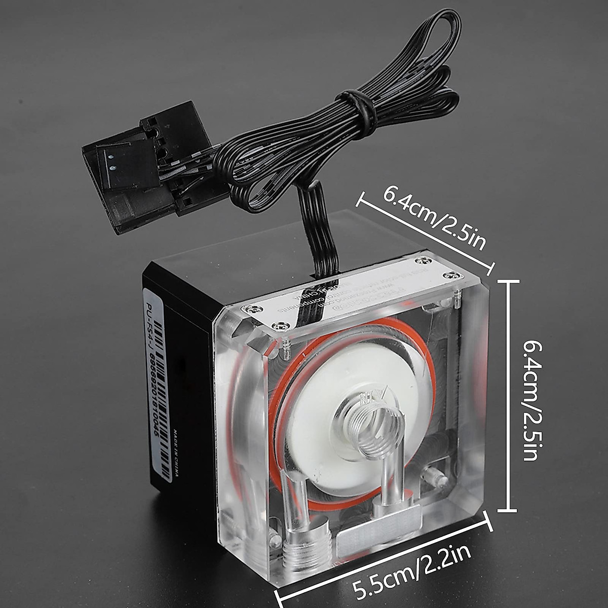 Water Cooling Pump, 800L/H PC Water Cooling Integrated Mute Water Pump Support PWM for CPU Cooling System.