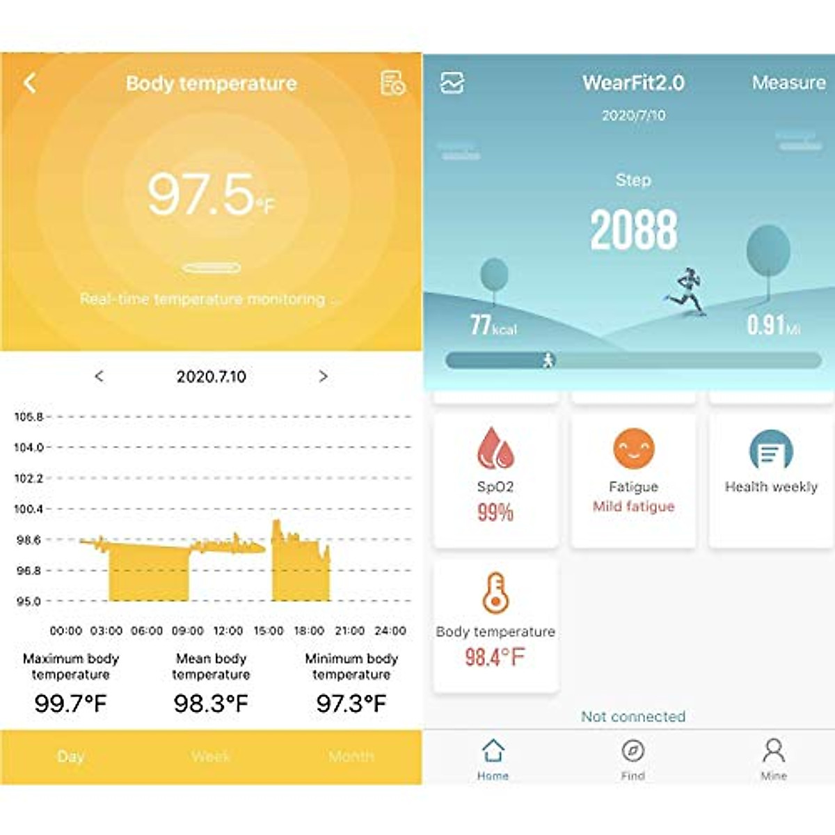 CNPGD Smart Watch, Fitness Tracker for Men Women, Bracelet Band with 24 Hour Body Temperature Heart Rate Monitor Blood Pressure Blood Oxygen(SpO2) Waterproof smartwatch for iPhone Android Phones