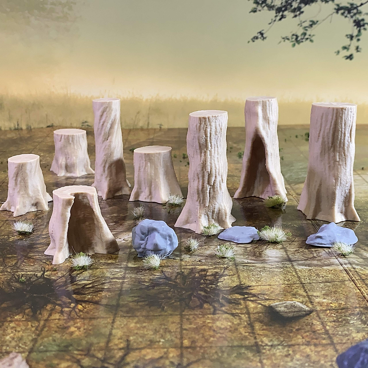 Extruded Gaming Beech Trees Set 2