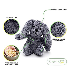 Thermal-Aid Zoo - Mini Microwavable Stuffed Animal - Plush Toy and Hot Cold Pack - Baxter The Bunny - 3.15 x 2.6 x 9.3 in