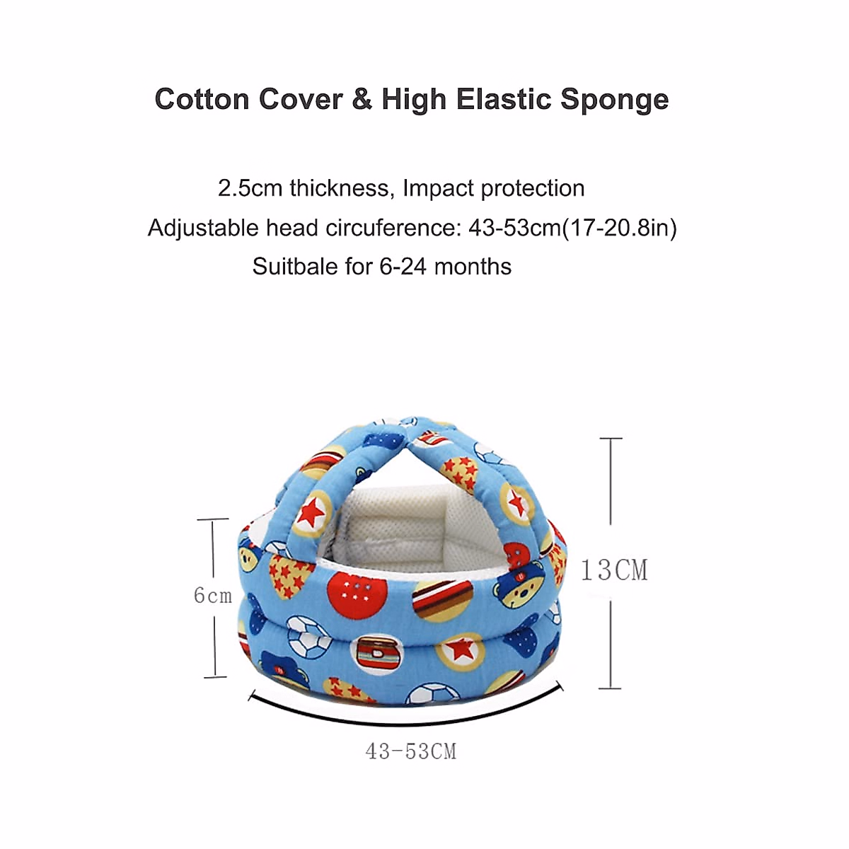 Baby Safety Helmet for Walking Crawling Baby Head Bumper Protection Hat Toddlers Head Protective Cushion Hat Lightweight