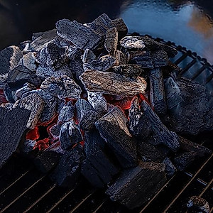 Nexgrill 22" Charcoal Grill with Table Cart and Side Table, 358 SQ In Grate, Adjustable Air Vents, Integrated Temperature Gauge, Mobile Cart Barbecue Grill for Camping, Picnics, and More - 810-0026HC