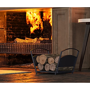 Fireplace Log Holder Folding Firewood Rack,Stacking Rack,Storage Rack for Firewood, Indoor, Outdoor,Heavy Duty Steel