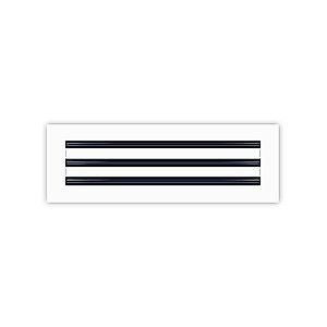 BUILDMART - 18x6 Modern AC Vent Cover - Decorative White Air Vent - Standard Linear Slot Diffuser - Register Grille for Ceiling, Walls & Floors - Texas Buildmart