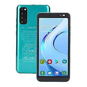 Rino4 Pro Unlocked Android Cellphone, 5.45 inch HD Full Screen SIM Free Unlocked Smartphone, 2G 3G Net Mobile Phone, Face Recognition, 32GB Storage, 2MP 5MP Dual Cameras, 3200mAh Battery(Green)