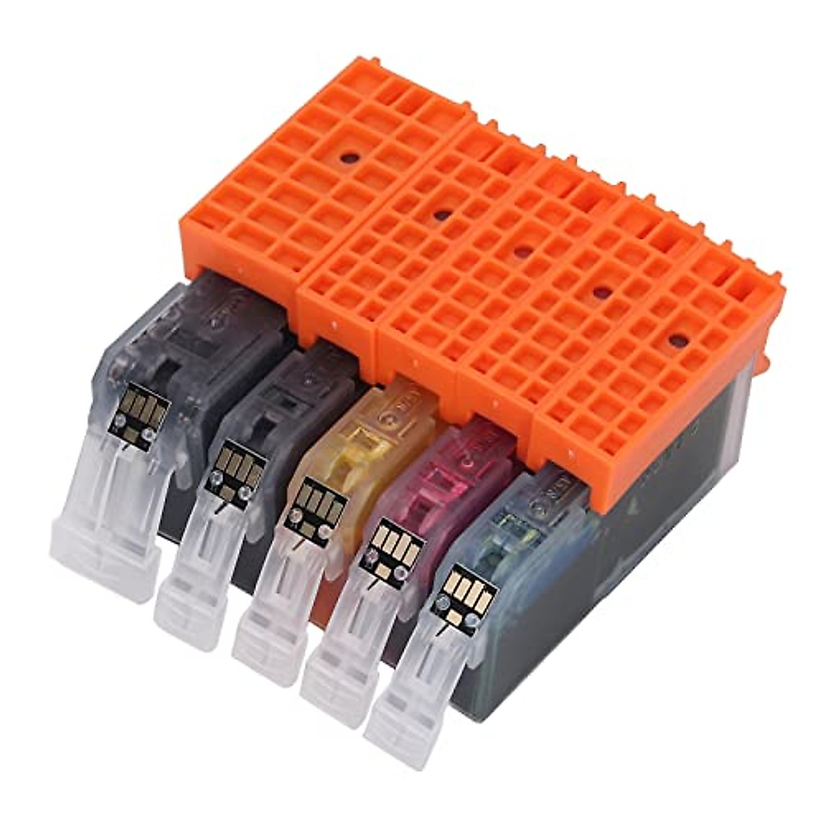 Fafeicy Printer Cartridge Ink Cartridge with Ink for PIXMA IP4850/IP4950 IX6550 MG5150/MG5250 (BK BK C M Y 5 Colors)