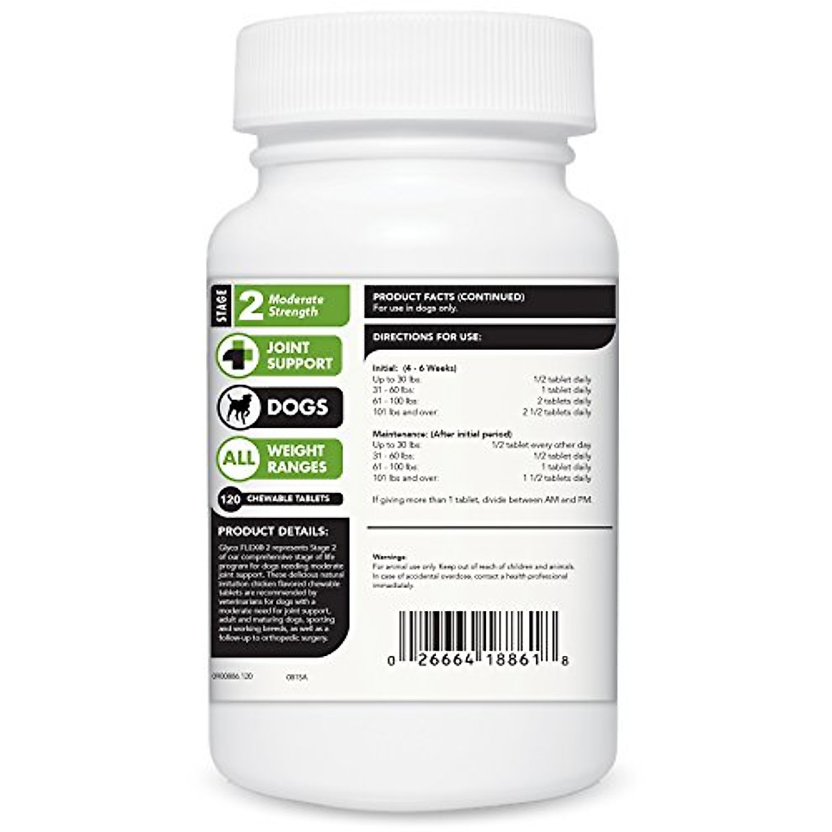 VETRISCIENCE Glyco Flex® 2 Hip and Joint Supplement for Dogs, Chewable Tablets (2 pack)