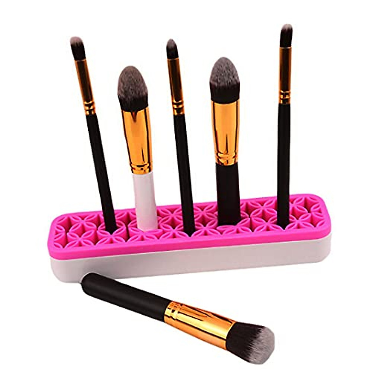 NX Garden Brush Storage Box Sew Desktop Organizers Diamond Painting Pen Holder Sewing Craft Tool Holder, Rose Red