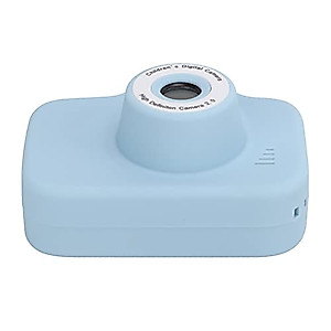 Kids Camera, Cartoon Child Camera 16 Borders 15 Filters Support MP3 One Key Video Recording for Kids(sky blue)