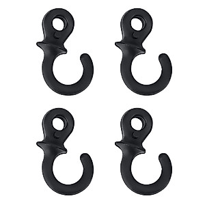 Tbest Monkey Tail String Silencer,Archery String Stabilizer,4Pcs Durable Rubber Compound Bow String Stabilizer Vibration Damper Shock Absorber(Black)