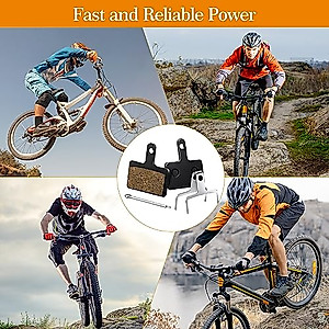 BBTO 16 Pairs Bike Brake Pads Disc Brake Pads with Installation Tools Bicycle Brake Pads for Ebike Mountain Bike (Resin Semi Metallic)