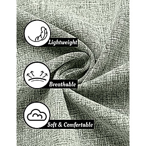 COOFANDY Men's Casual Button Down Shirts Linen Untucked Business Fitted Casual Shirt Short Sleeve Light Green