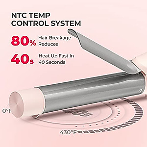 Curling Iron Set, TYMO Interchangeable Curling Wand with 3 Barrels (0.5’’ to 1.5’’), 5 Temp Settings with Intelligent Temp Control, Dual Voltage Hair Curler for All Hair Types