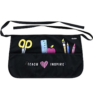 Teachers Greeting Apron with 3 Pockets | Social Distance Friendly | Gift for Teachers