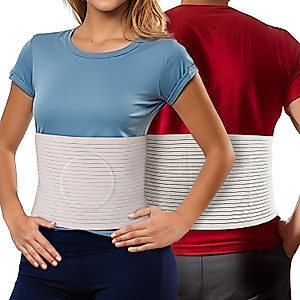 Hernia Belt for Men or Women | C Section Belly Binder & Abdominal Binder | Post Surgery & Pregnancy Tummy Tuck | Hysterectomy, Umbilical Hernia | Postpartum Belly Band & Belly Wrap | (L/XL)