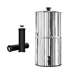MLOL Gravity Filter System Water Filtration Bucket with 2 Purification Elements Water Filter-Default