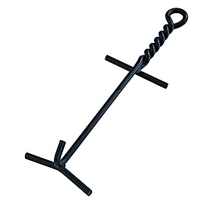 Lodge Camp Dutch Oven Lid Lifter. Black 9 MM Bar Stock for Lifting and Carrying Dutch Ovens. (Black Finish)