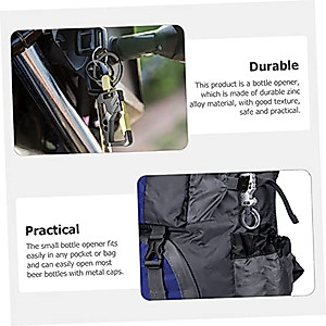 BESPORTBLE Beer Opener Car Decoration 2pcs Multifunctional Keychain Beer Zinc Alloy Portable Car Key Chain Car Keychain