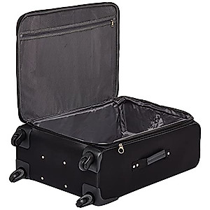 American Tourister Pop Max Softside Luggage with Spinner Wheels, Black, 3-Piece Set (21/25/29)