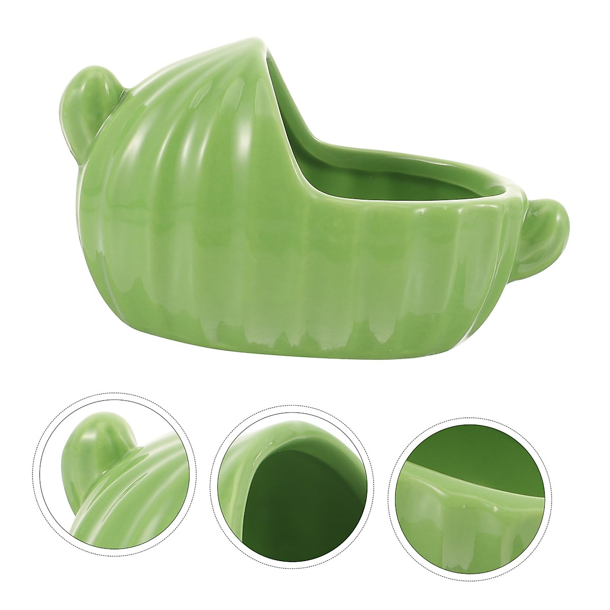 Parliky Ceramic Hamster Bathtub Sturdy Sand Bath Container for Small Pets Reusable Compact Design for Hamsters Chinchillas and Gerbils Durable Bathroom Supplies for Daily Use