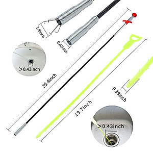 DR.PEN Flexible Grabber Claw Pick Up Reacher Tool (Drain Clog Remove Tool), With 4 Claws Bendable Hose Pickup Reaching Assist Tool for Litter Pick, Home and Kitchen Sink, Drains, Toilet (35.4 inch)