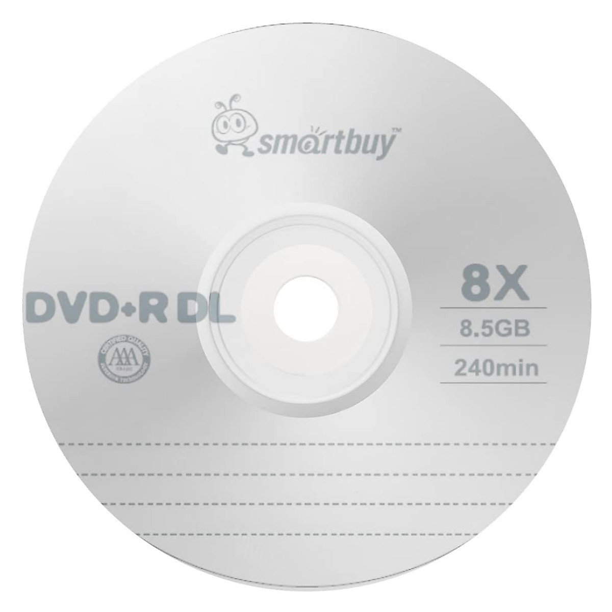 Smartbuy 50-disc 8.5GB/240min 8X DVD+R DL Logo Top Blank Media Record Disc + Free Micro Fiber Cloth