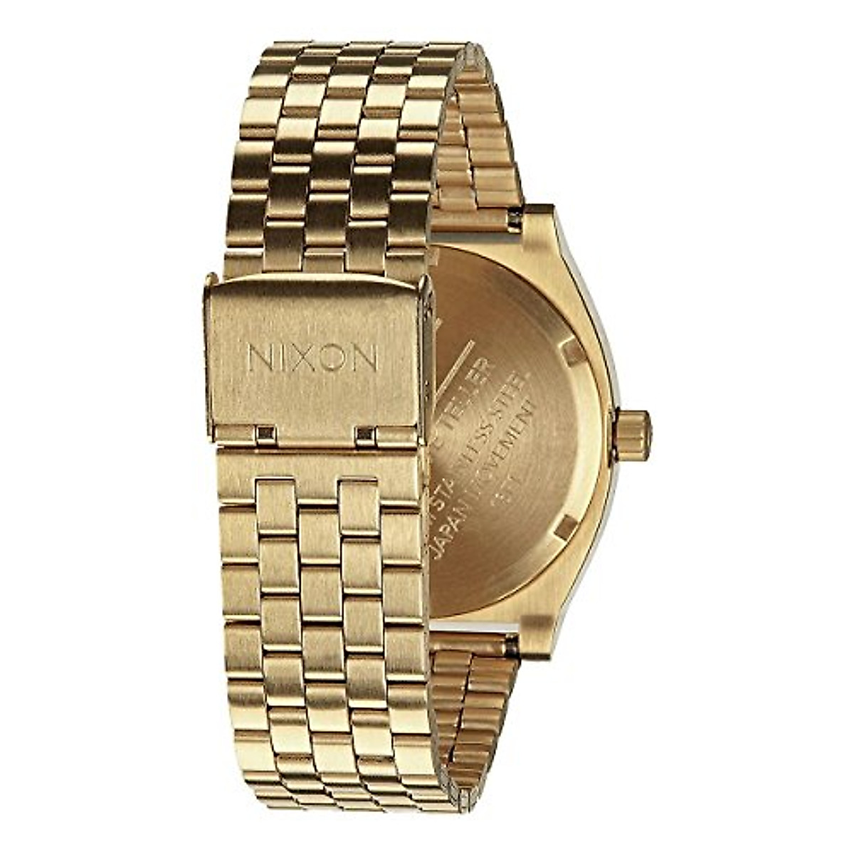 NIXON Time Teller A045 - All Gold / Gold - 100m Water Resistant Men's Analog Fashion Watch (37mm Watch Face, 19.5mm-18mm Stainless Steel Band)