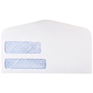 Amazon Basics #9 Double Window Security Tinted Envelopes, White, 500 ct