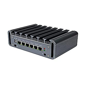 Firewall Appliance Mini PC, OPNsense, Intel Core I7 10510U, 6 x Intel Gigabit LAN, 2xDDR4 RAM, 1xHD, 1xCOM, AES-NI, Fanless Firewall PC, 8GB DDR4 RAM, 128GB SSD