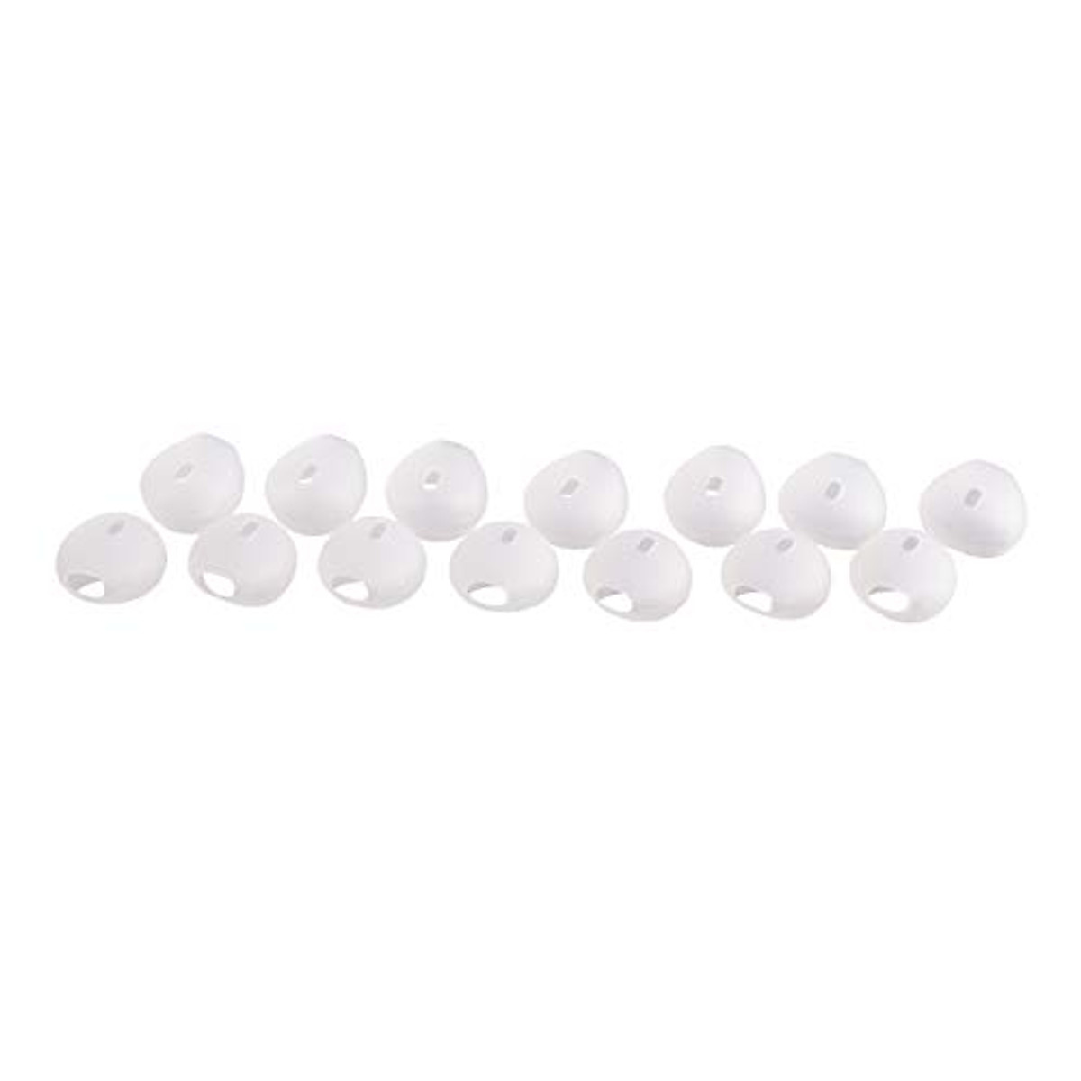 XCESSOR 7 Pairs (14 Pieces) of Silicone Replacement Apple Earphone Earbud Covers. Replacement Ear Tips for Apple Earphones. Transparent