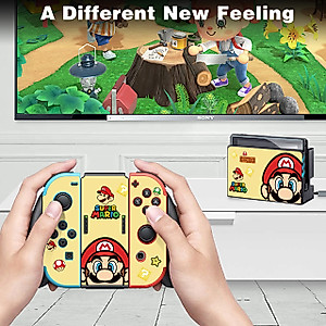 oqpa for Nintendo Switch OLED 2021 Skins Stickers for Girls Boys Kids Cute Kawaii Anime Cartoon Character Fun Decals with Tempered Glass Screen Protector for Nintendo Switch OLED(Head Malio)