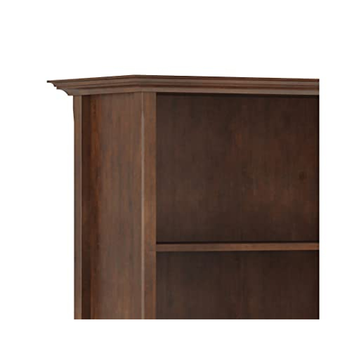 SIMPLIHOME Amherst SOLID WOOD 70 inch x 30 inch Transitional 5 Shelf Bookcase in Russet Brown with 5 Shelves, for the Living Room, Study and Office