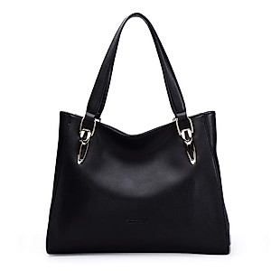 Women Genuine Leather Handbag for Women Large Work Tote Bag with Top Handle Purse Satchel Shoulder Bag for Women