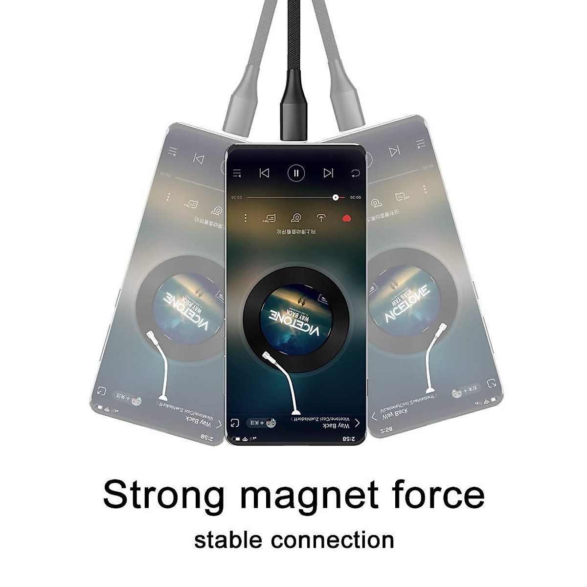 N. NETDOT Gen 10 Magnetic Charging Cable, Fast Charging, Compatible with USB-C and Micro-USB Phones, 10 Tips Included (5 Pack,1ft/3.3ft/5ft/6.6ft/6.6ft)