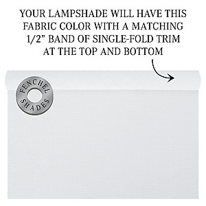 FenchelShades.com 13" Top Diameter x 15" Bottom Diameter x 10" Height Fabric Drum Lampshade Spider Attachment (Linen White)