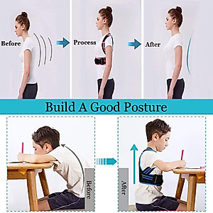 Lexniush Professional Posture Corrector for Kids, Adjustable Upper Back Posture Brace for Teenagers Boys and Girls Under Clothes Spinal Support to Improves Slouch, Prevent Humpback, Relieve Back Pain